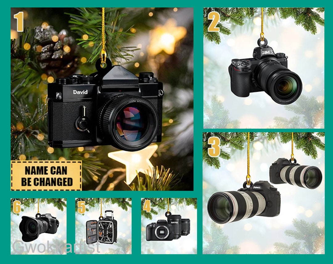 Personalized Camera Ornament, Gift for Camera Lovers, Custom Name Your ...