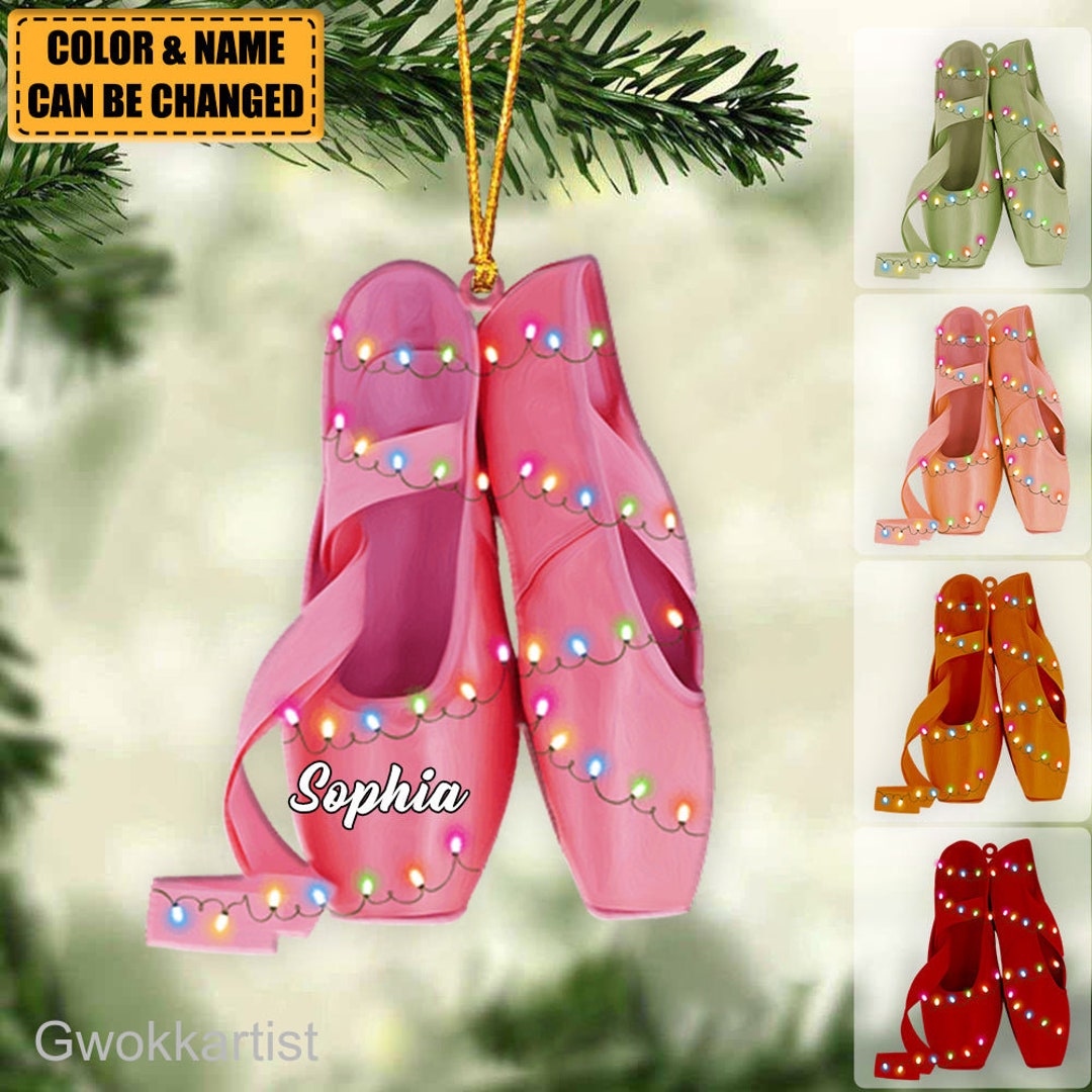 Personalized Ballet Pointe Shoes Ornament Gift for Ballet - Etsy