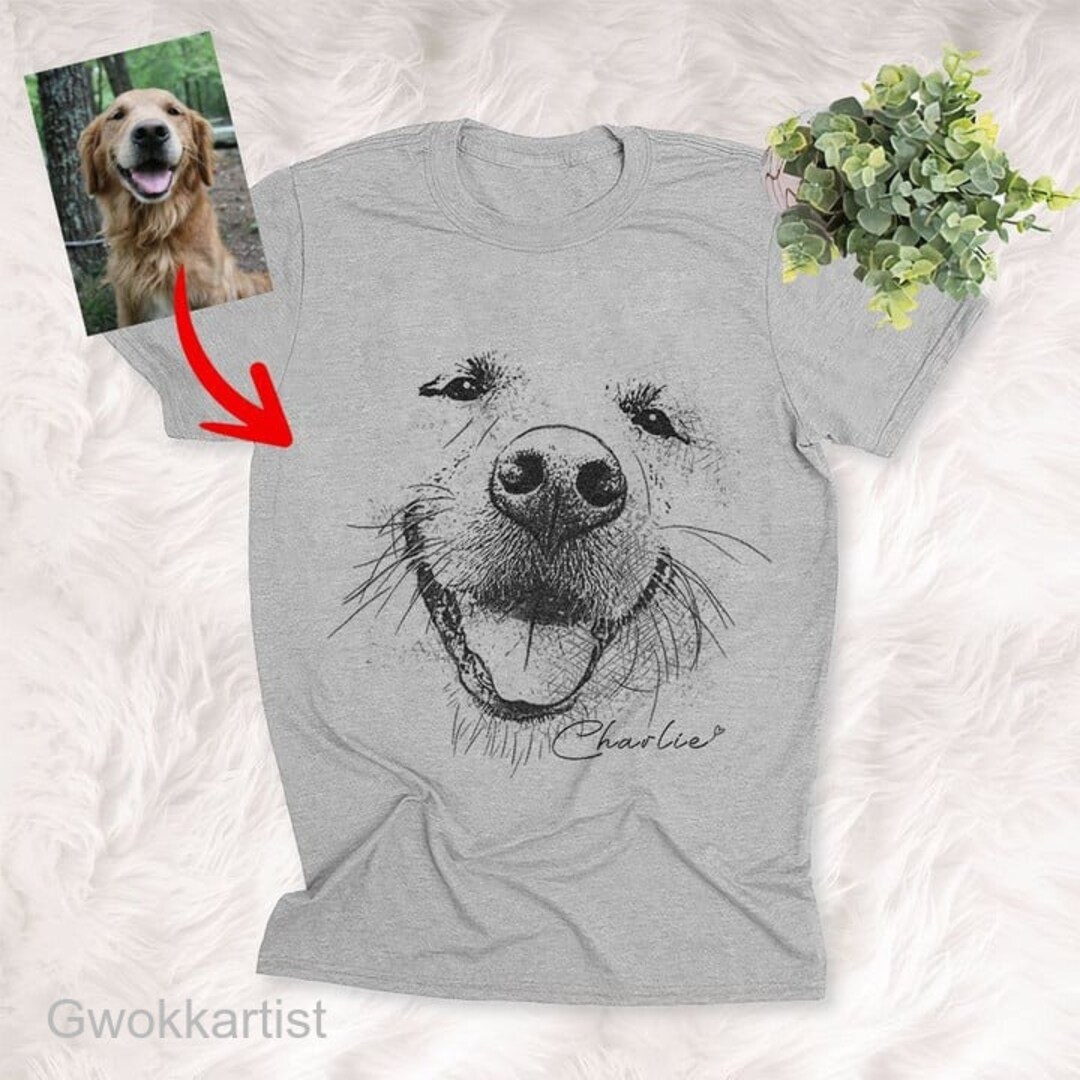 Custom Pet Photo T-shirt Custom Pet Face Shirt Using Pet - Etsy