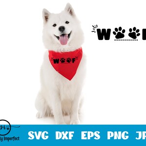 Woof / Dogs / Paw Prints / Word Art / SVG / Cut File / Sublimation ...