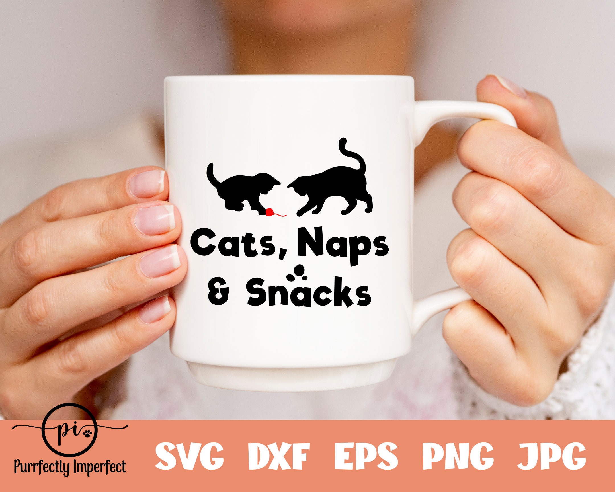 Cats Naps & Snacks / Cats / Pets / SVG / Cut File / - Etsy