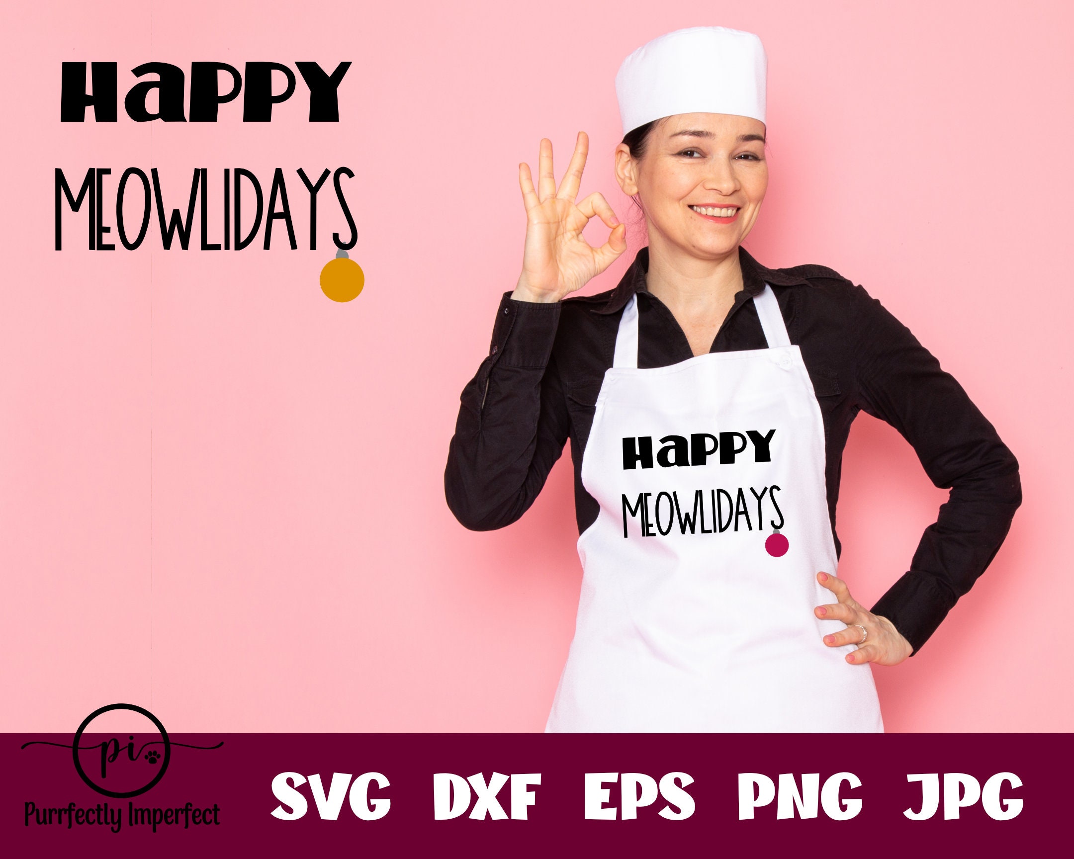 Happy Meowlidays / Furry Christmas / Pet Christmas / SVG / Cut File ...