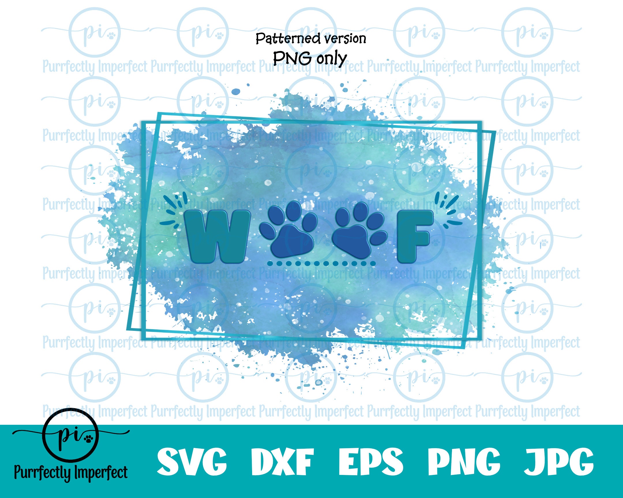 Woof / Dogs / Paw Prints / Word Art / SVG / Cut File / - Etsy