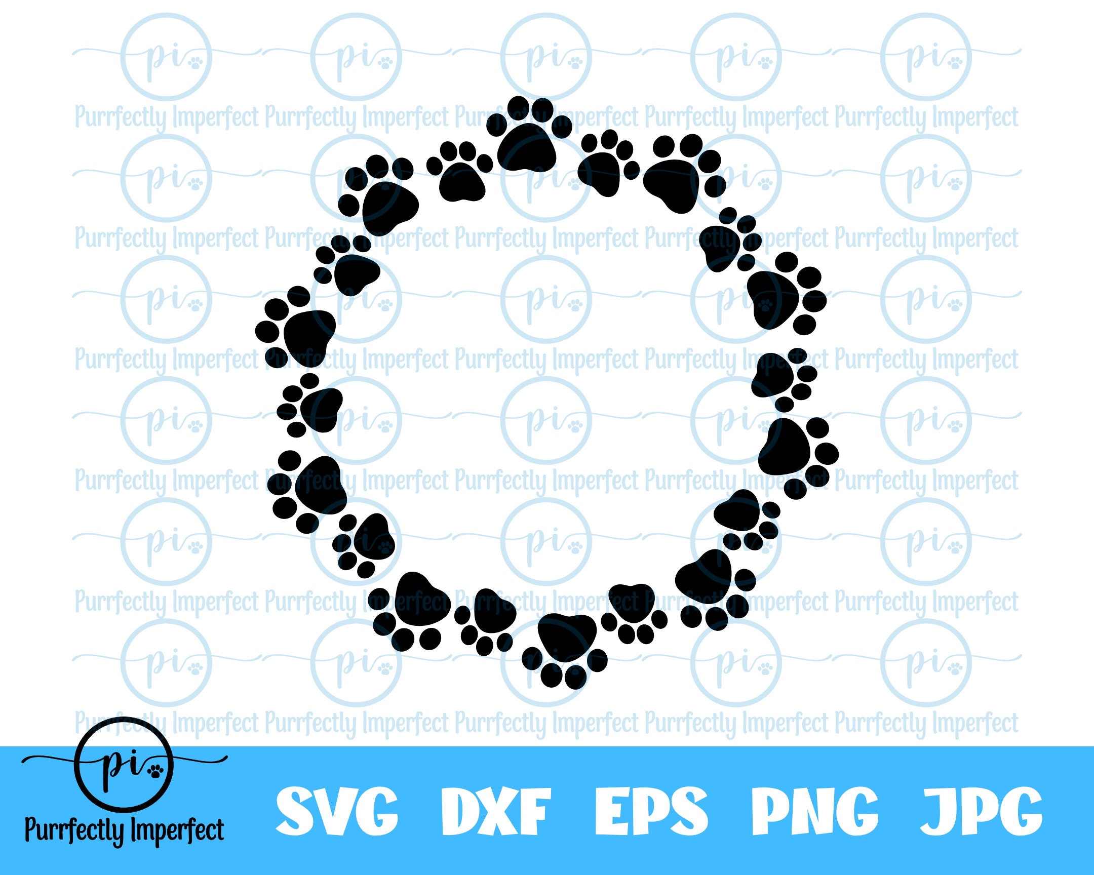 Paw Wreath / Paw Frame / Embellishment / SVG / Cut File / Sublimation ...