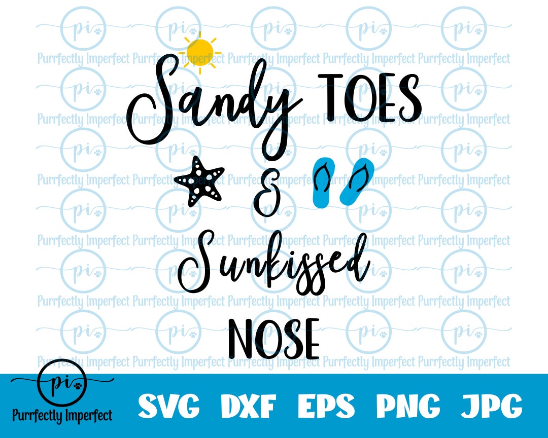 Sandy Toes / Sunkissed Nose / Beach / Flip Flops / Summer / - Etsy