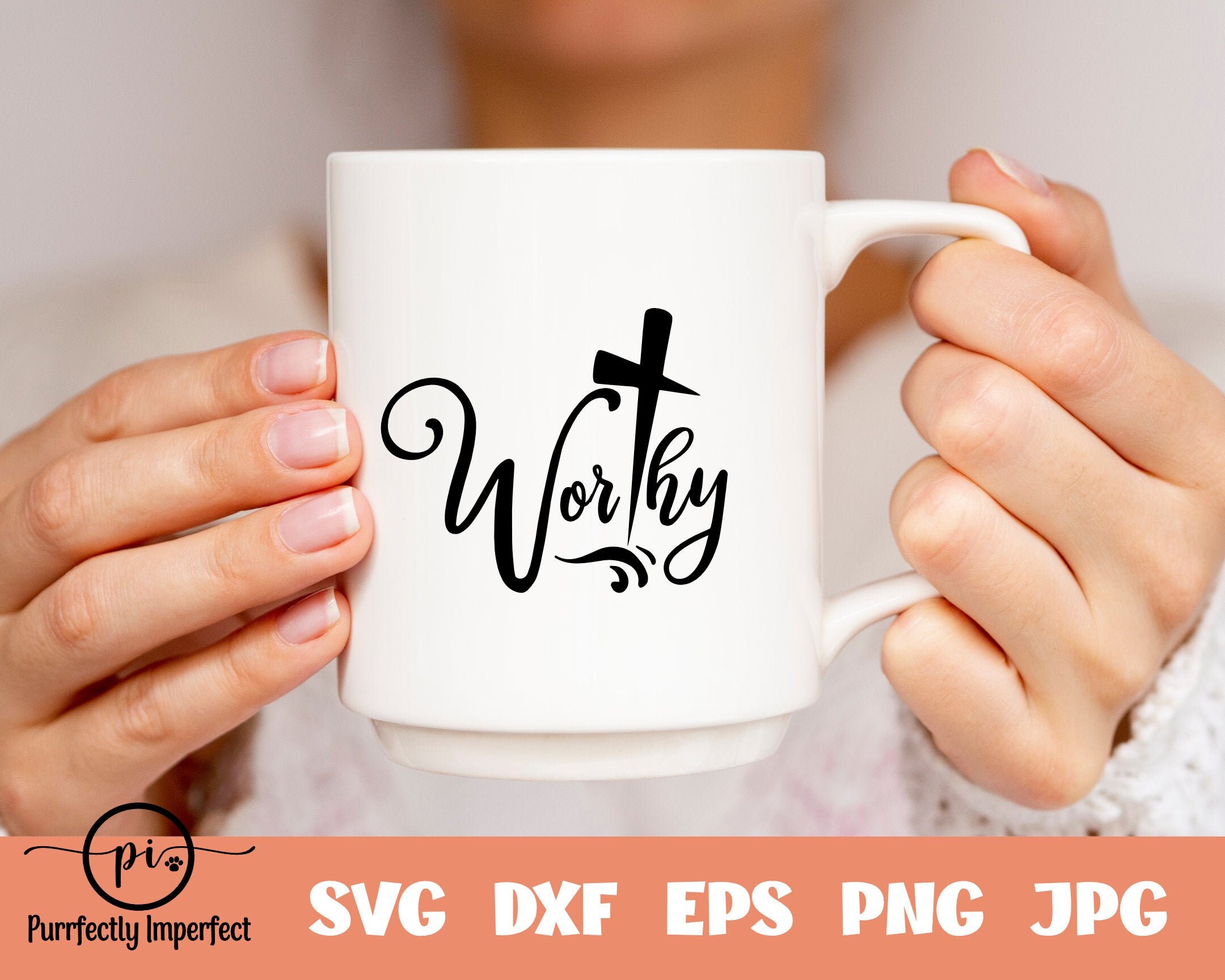 Worthy / Easter / Religious / Jesus / Cross / SVG / Cut File / - Etsy