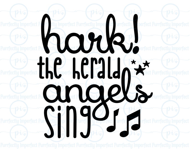 Hark the Herald Angels Sing / Christmas Carol / Christmas SVG / Cut ...