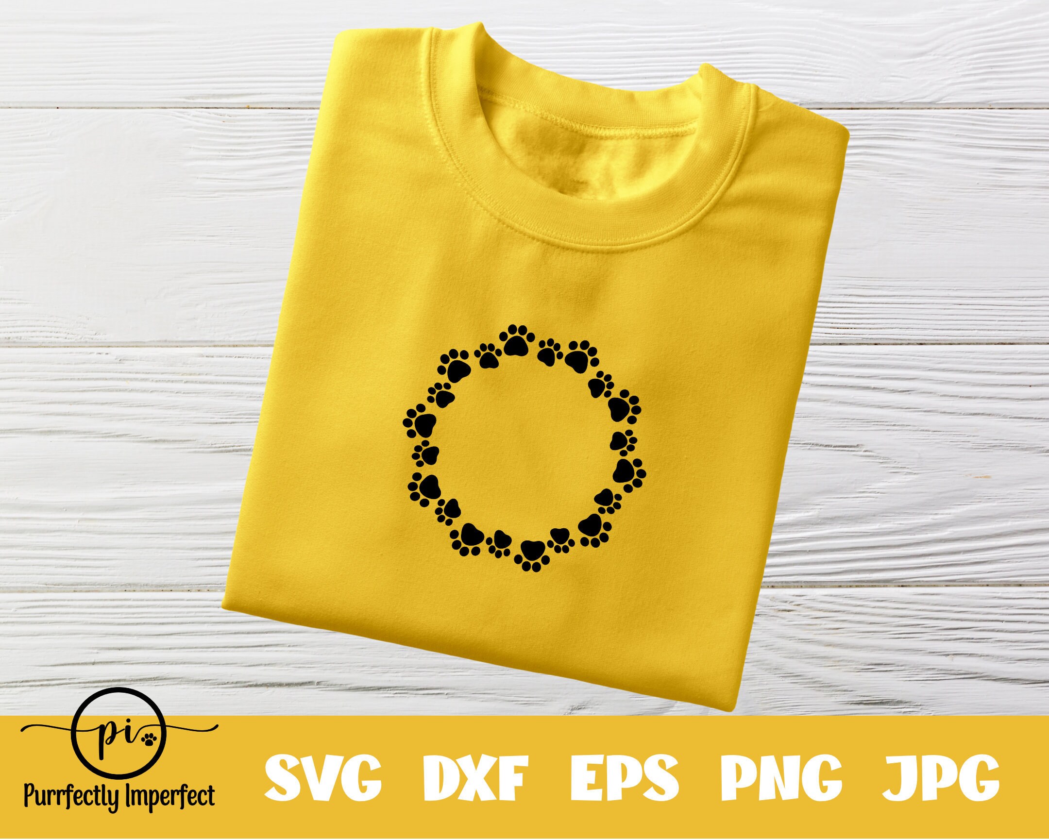 Paw Wreath / Paw Frame / Embellishment / SVG / Cut File / Sublimation ...