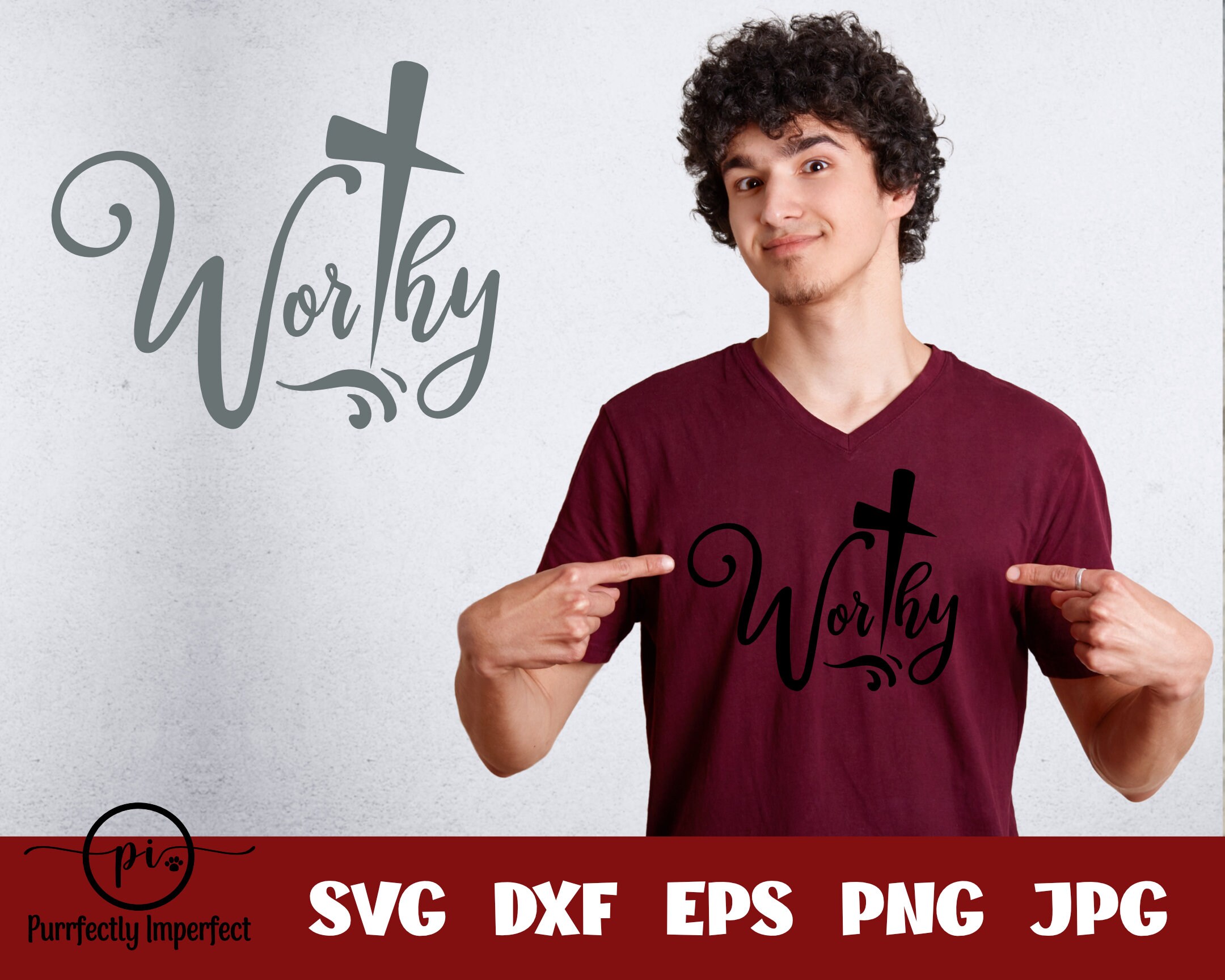 Worthy / Easter / Religious / Jesus / Cross / SVG / Cut File / - Etsy