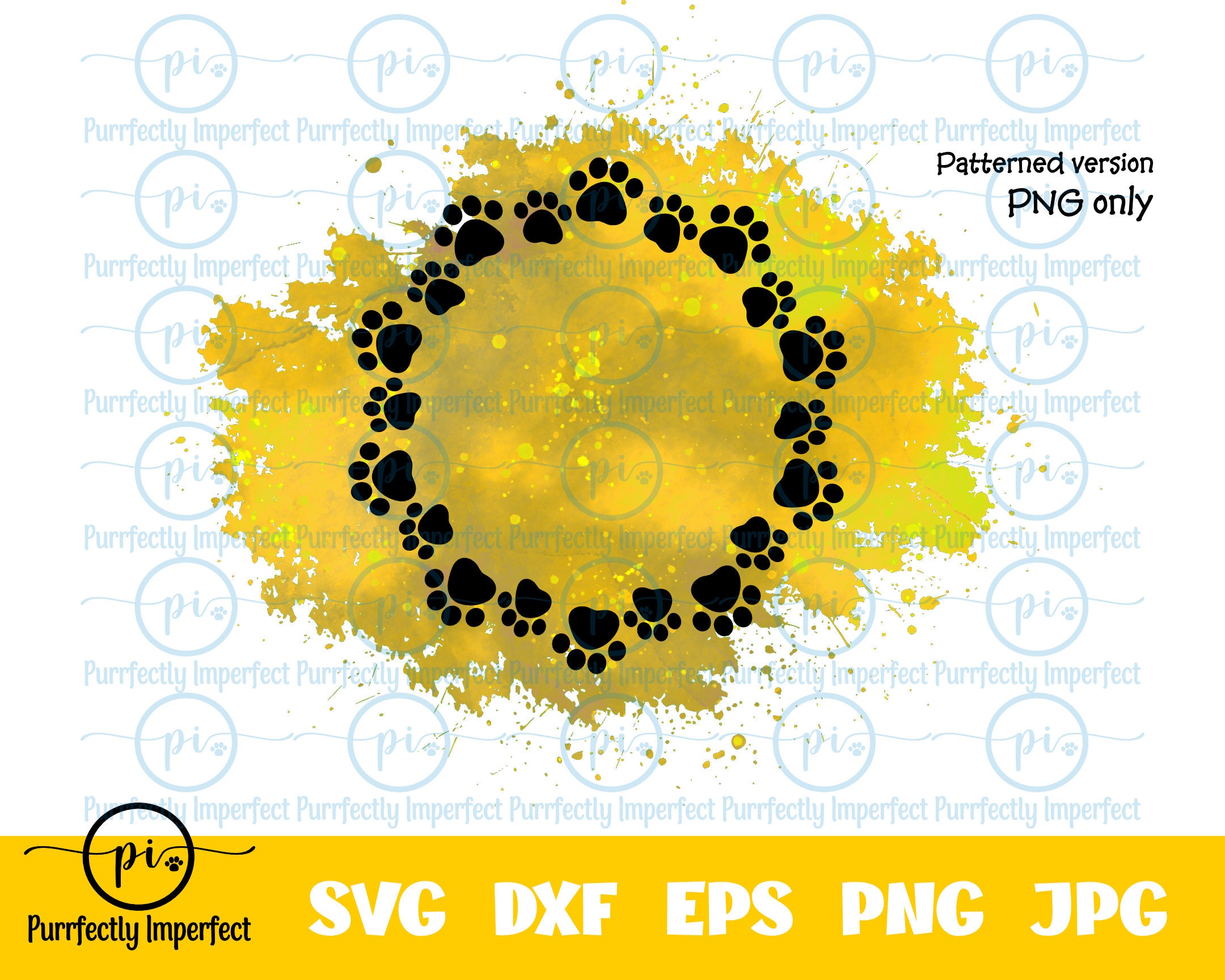 Paw Wreath / Paw Frame / Embellishment / SVG / Cut File / Sublimation ...