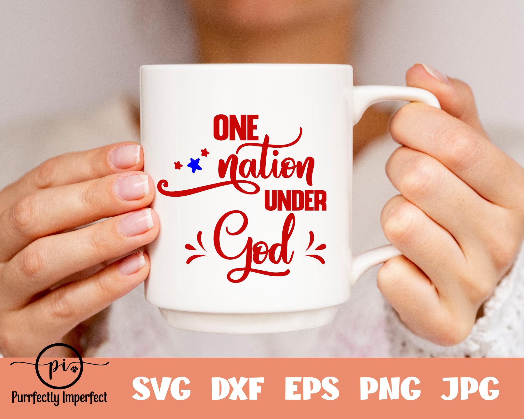 One Nation Under God / Pledge / 4th of July / Independence Day - Etsy