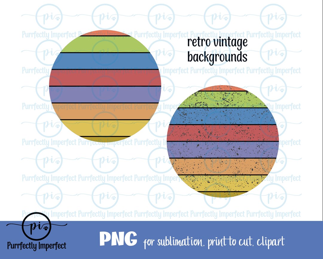 Retro Vintage Background 1 - Round / PNG / Sublimation / Print-to-cut ...