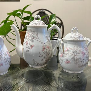 Vintage B S M 3 Piece Set Teapot, Creamer, & Sugar Dish - Etsy