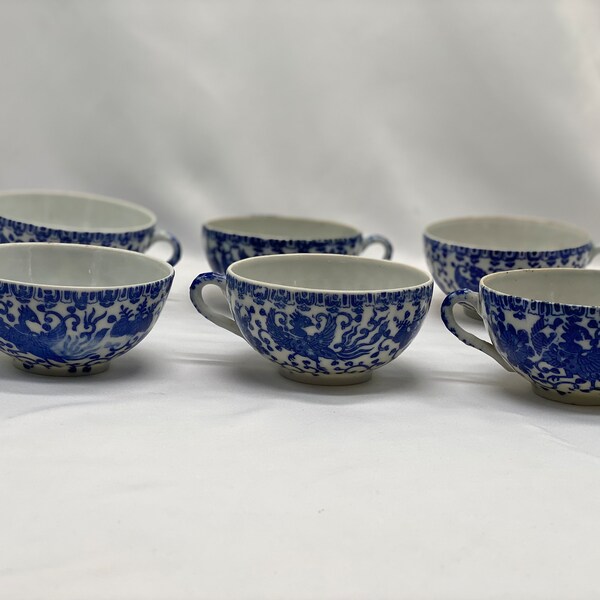 Blue White Tea Cup - Etsy