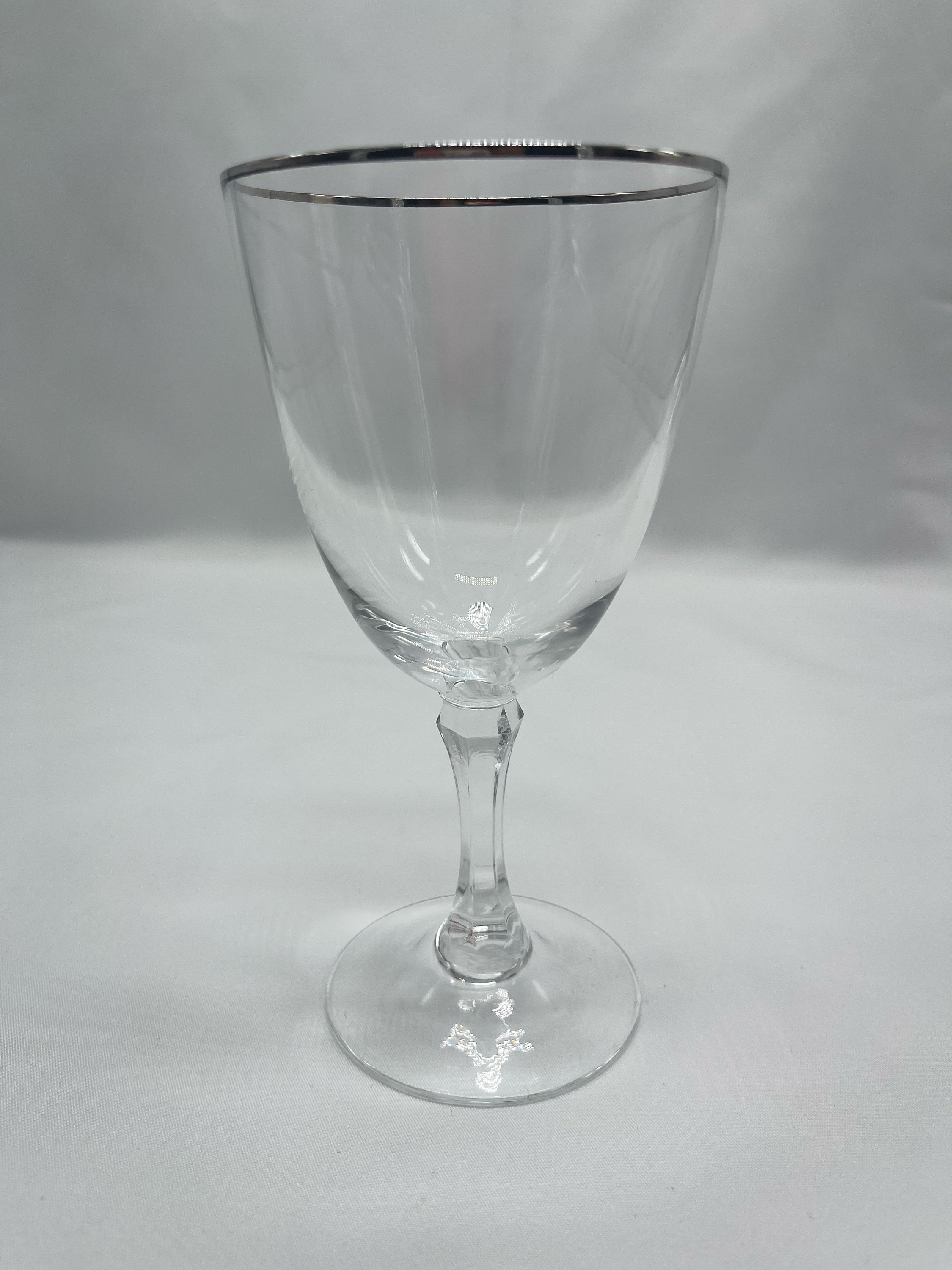 Lenox Montclair Crystal Platinum Trim Wine Glass - Etsy