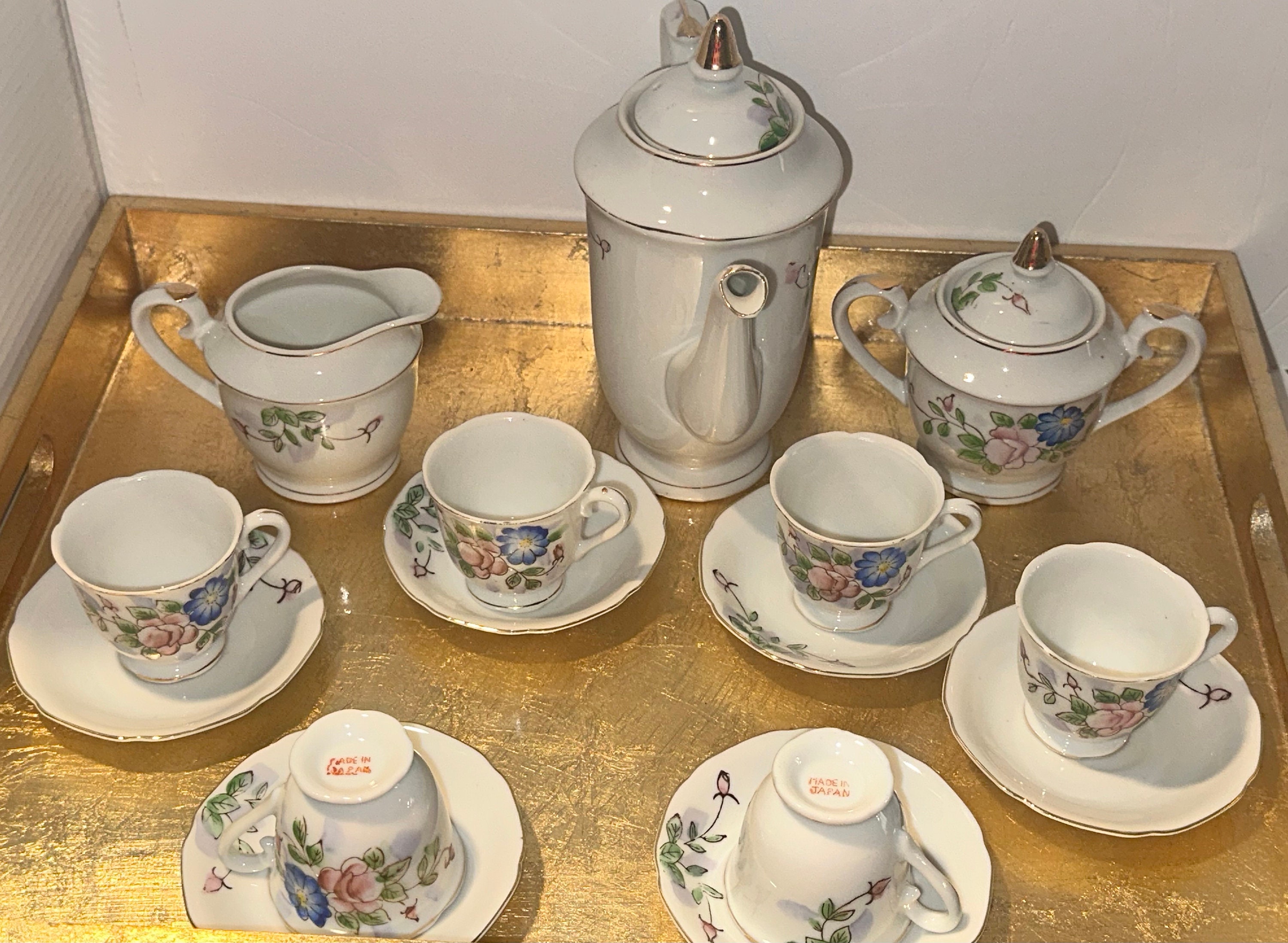 Beautiful Vintage Made in Japan Porcelain Tea Set - Etsy