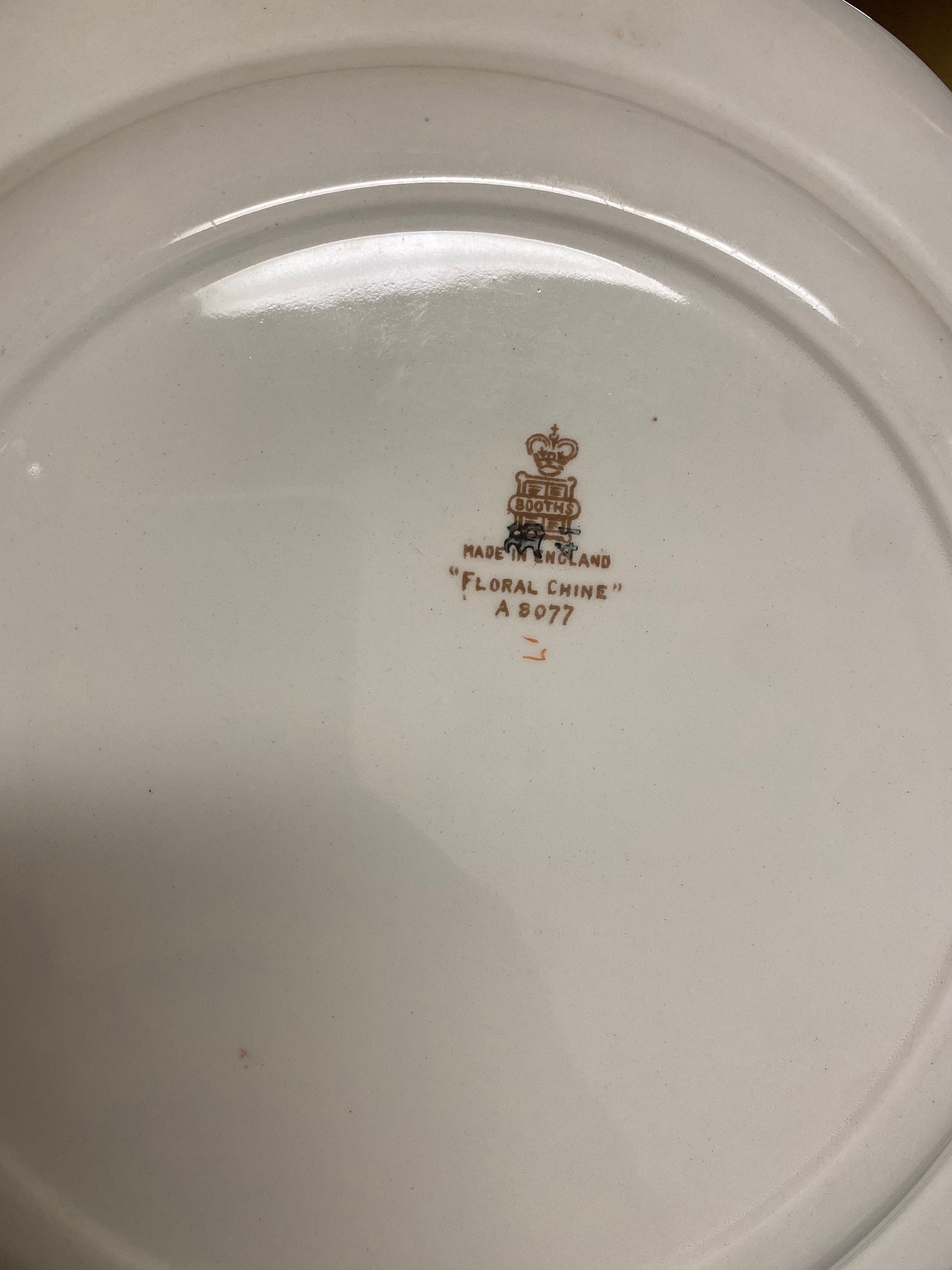 Vintage Booths Floral China Dinnerware Plates, Cup & Saucer, Gravy Boat ...