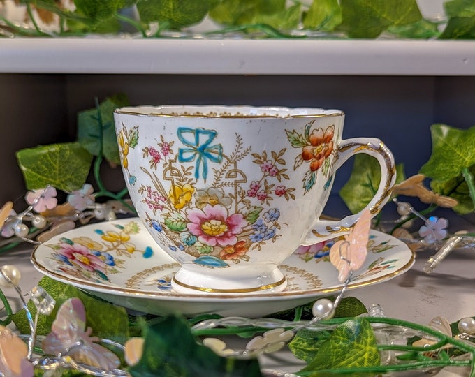 HM Sutherland Bone Delicate China Teacup & Saucer Set, With a ...