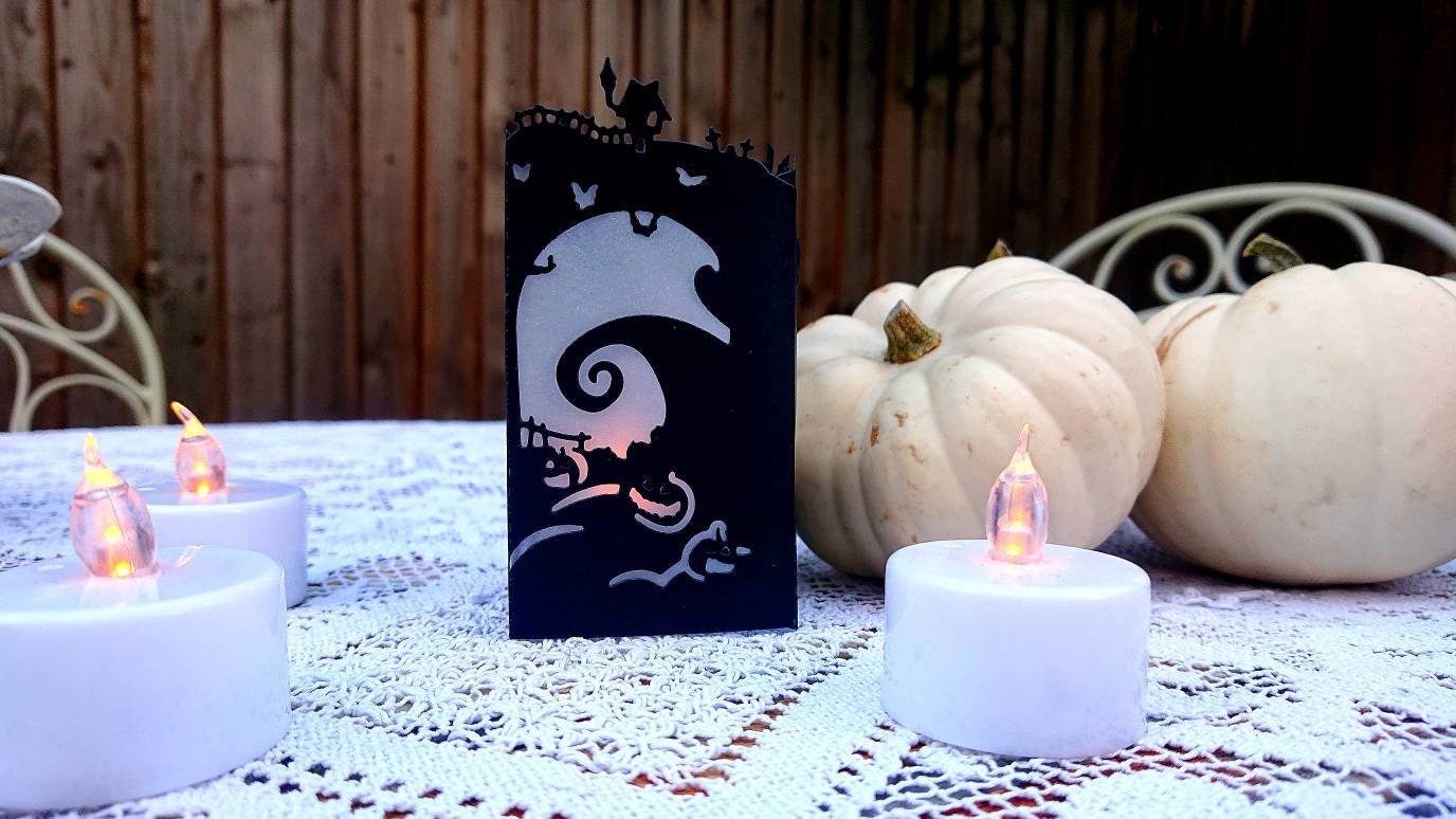 Nightmare Before Christmas Candle Lantern Luminary Halloween Decor - Etsy