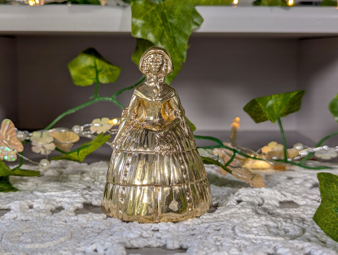 Antique Late 19th Century Brass Lady Servant Waiting Staff Bell in ...