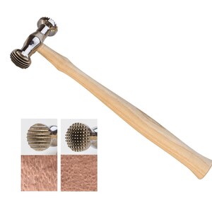 Metal Texturing Hammer - Dimpled and Pinstripe Double Sided Patterned ...