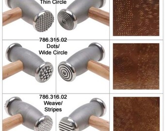 3pc Double-sided Metal Jewelry Texture Chasing Repousse Hammer 6 ...