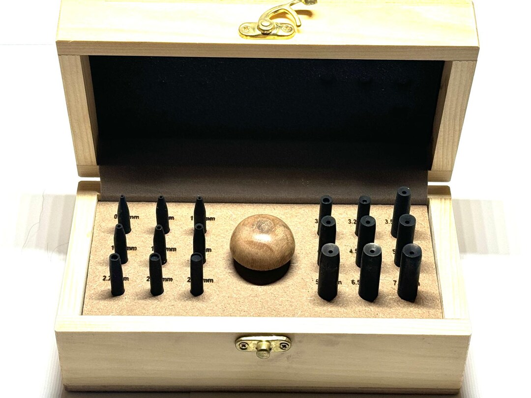 18 Round Bezel Punch Set Jewelers Craft for Stone Setting Ring Tool ...