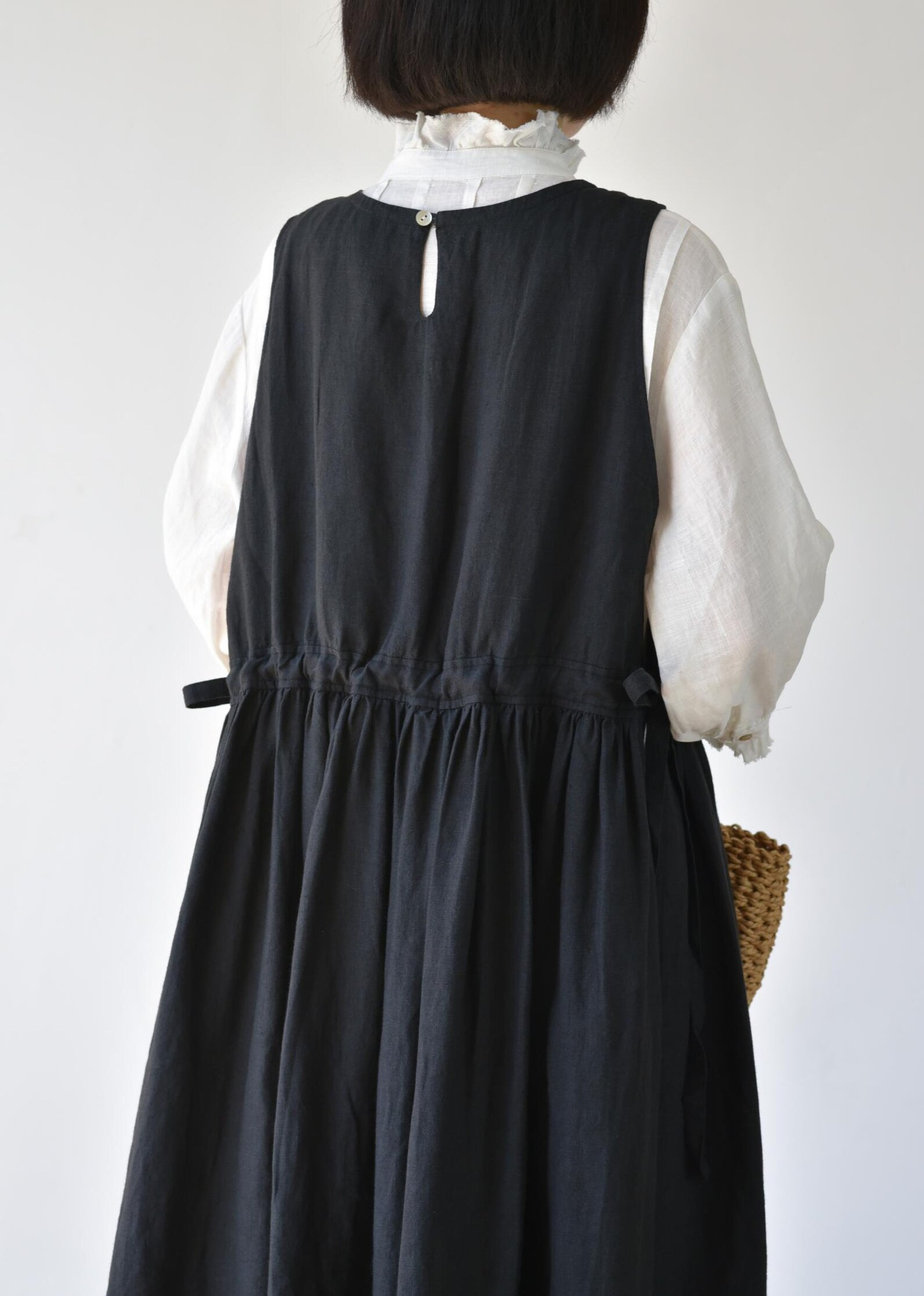 Women Linen Cotton Dress Sleeveless Linen Loose Tank Dress Linen Midi ...