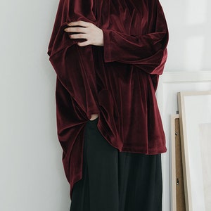 Fall Winter Velvet Top, Women Tunic Tops, Women Blouses, Long Sleeves ...