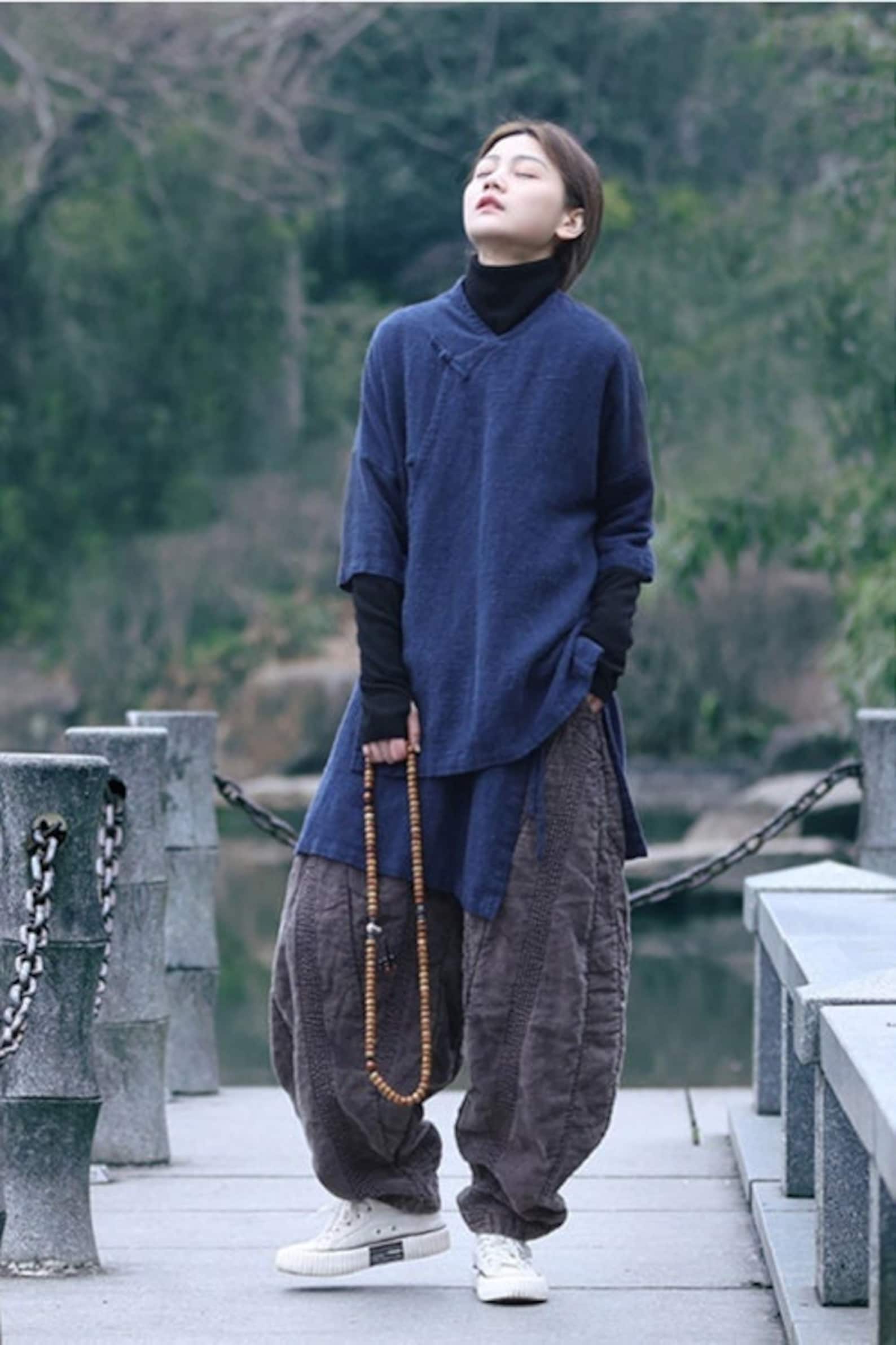 Cotton Linen Tops for Women Spring Long Sleeves Shirt Loose Linen ...