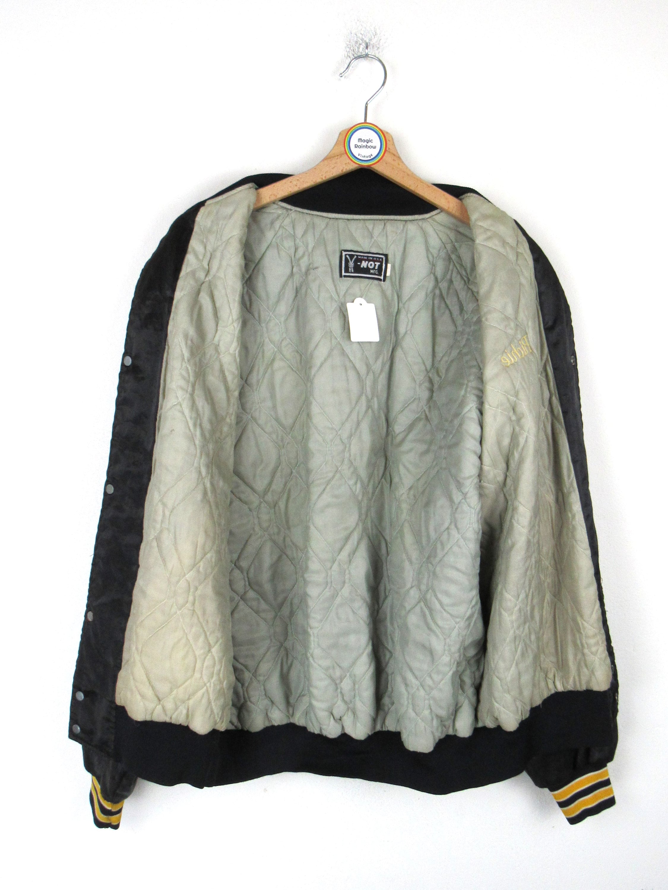 Vintage 90s College Baseball Bomber Jacket - Size XL - Etsy