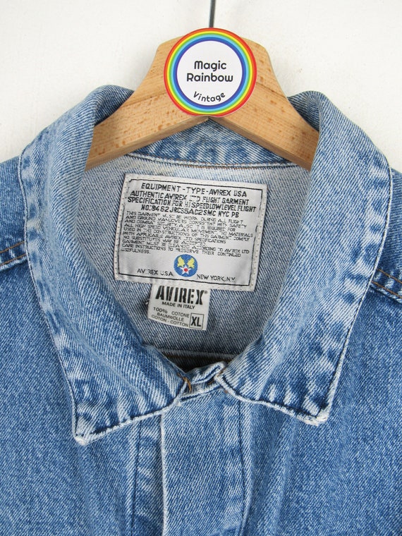 Avirex Vintage 80s 90s Denim Jacket - Size L - Gem