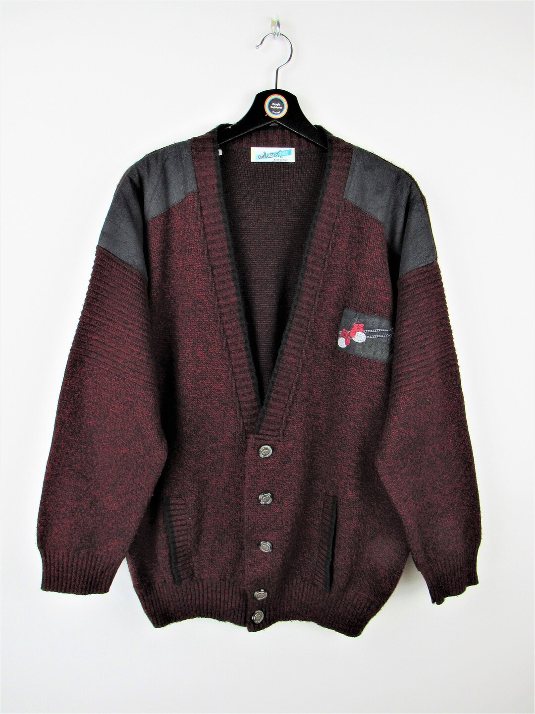 Vintage 90s Alex Tricot Cardigan - Size L - Etsy