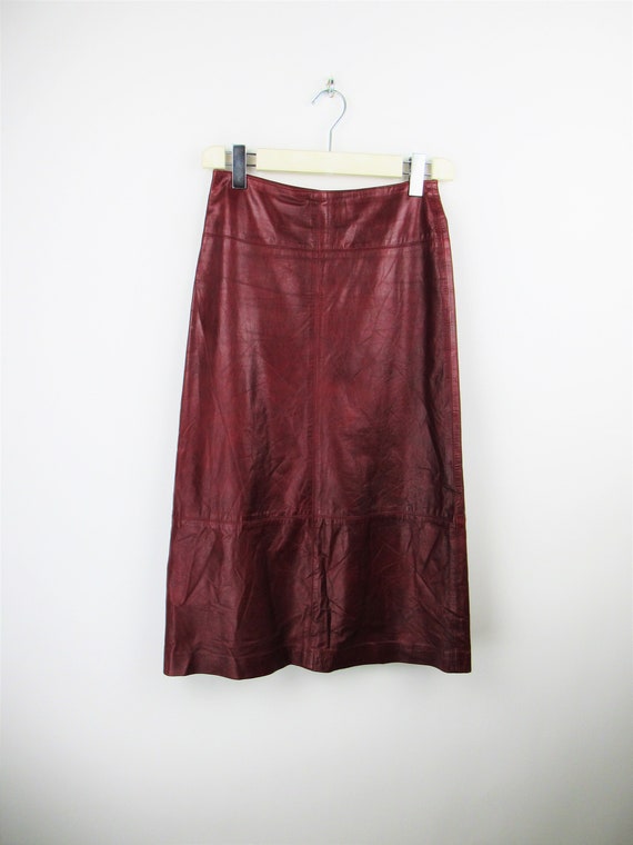 Hennes Collection Long Skirt in Genuine Vintage 90s Leather - Etsy ...