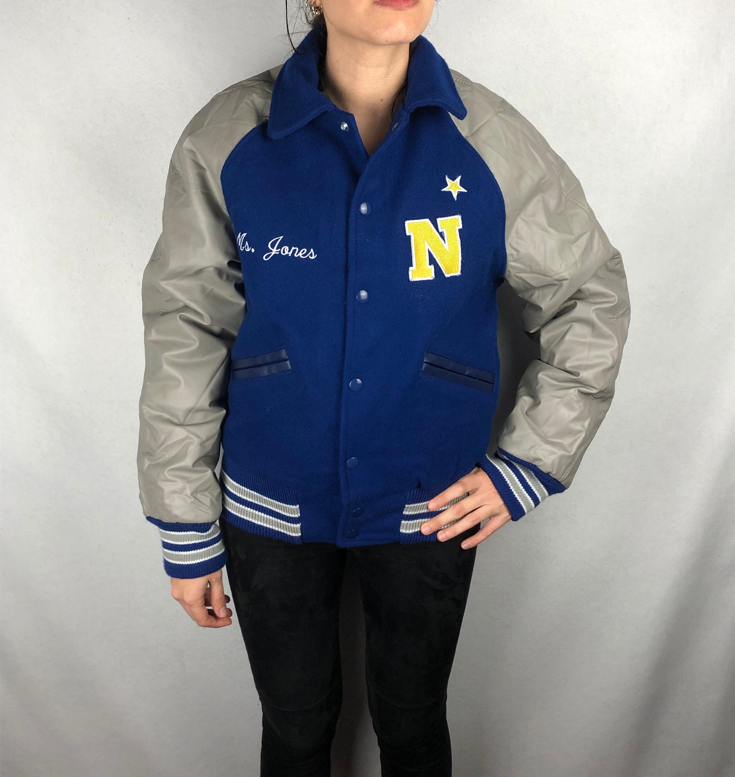 NAVY NAVAL Academy Varsity Jacket, College America, Vintage 90s, Bomber ...