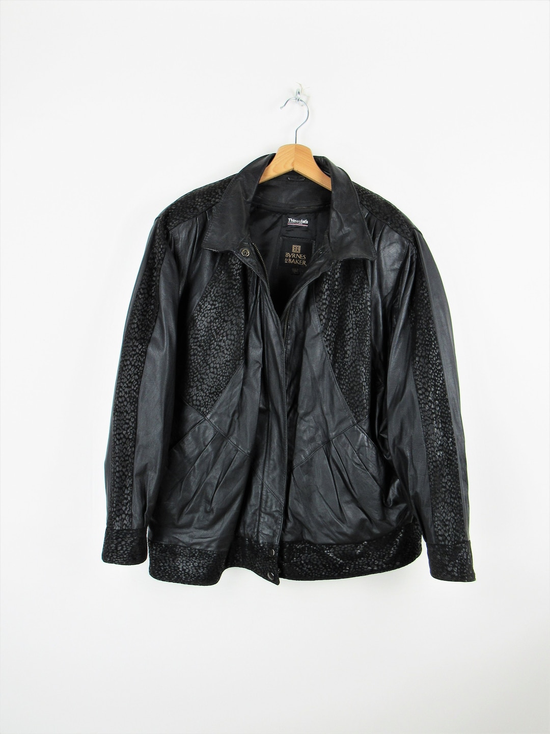 Byrnes&baker Jacket in Genuine 80s Vintage Leather Size L - Etsy