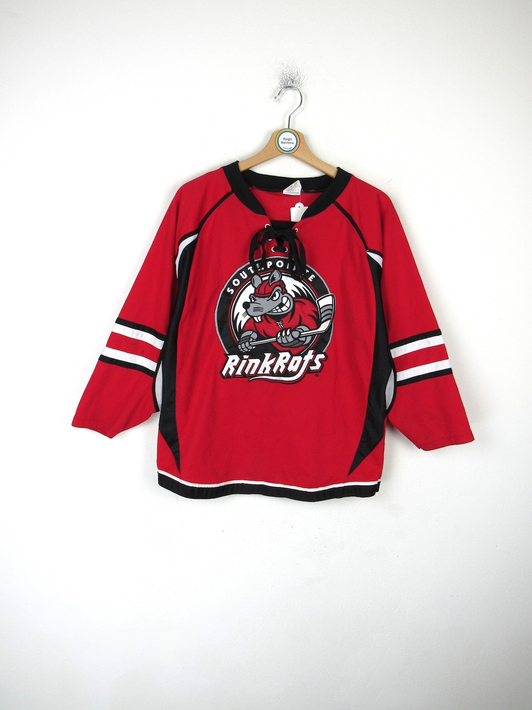 Vintage 90s Soutpointe Rink Rats NHL Athletic Knit Pastorius Jersey ...