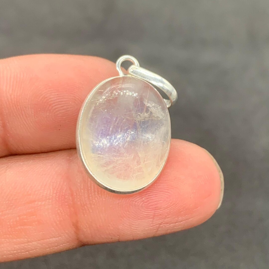 African Moonstone Pendent , Natural African Moonstone 925 Sterling ...