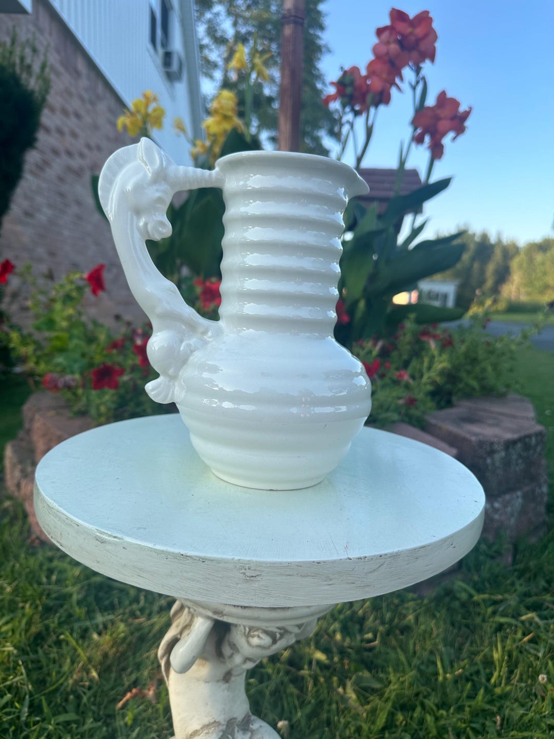 Vintage Ceramic Unicorn Pitcher Ardico Products - Etsy