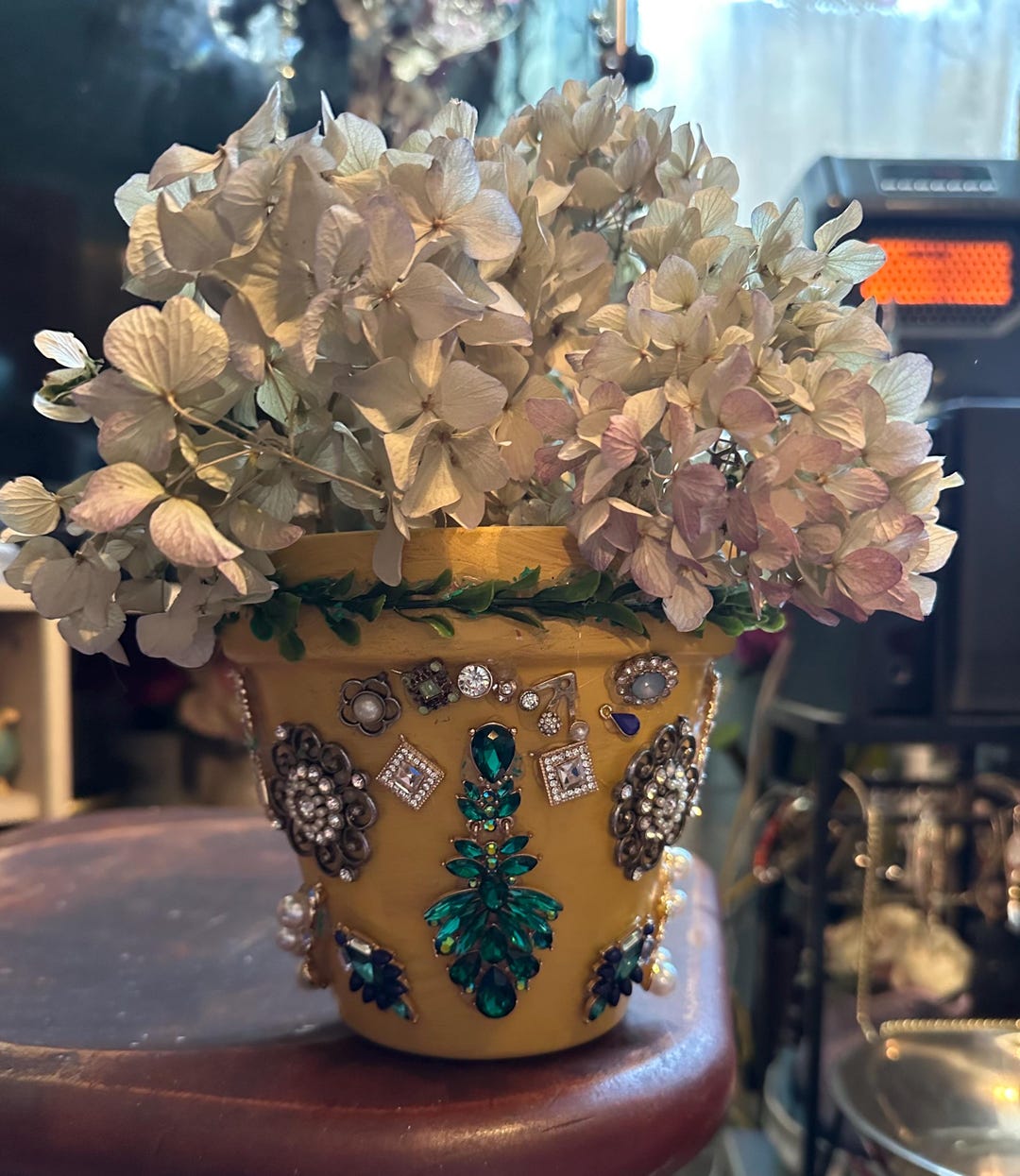 Boho Chic Hand Bedazzled Indoor Planter 5.5 Tall - Etsy