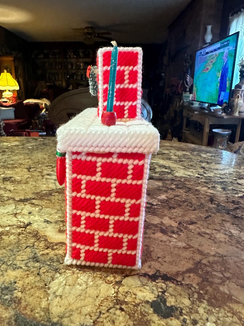 Vintage Crocheted Handmade Christmas Fireplace With Stockings - Etsy