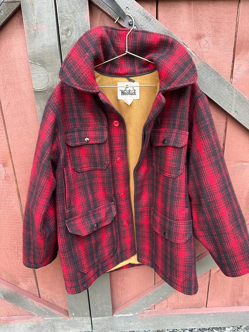 Vintage Woolrich 503 Buffalo Plaid Wool Jacket. 1950’s-60’s- Men’s ...