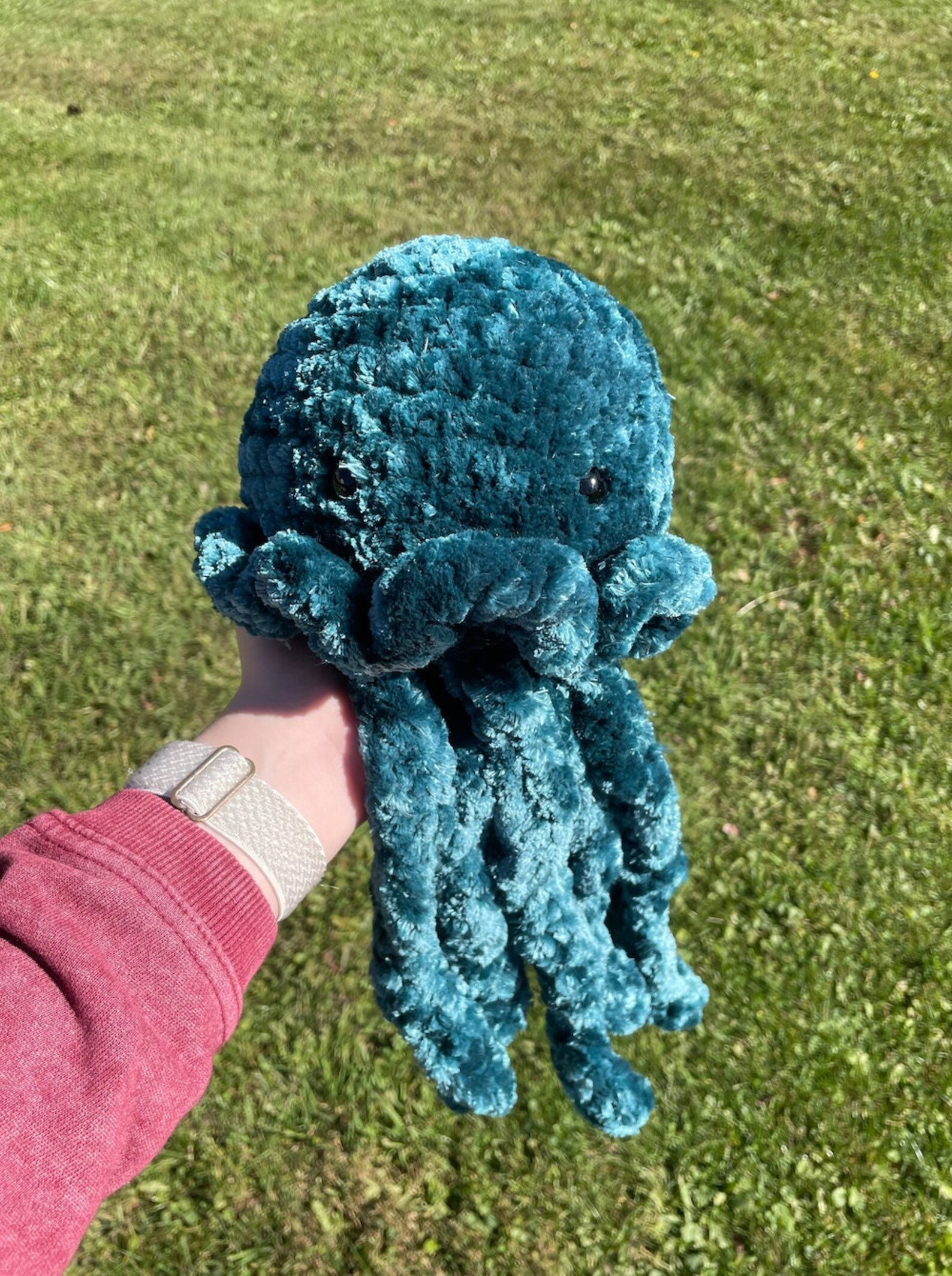 Jumbo Crochet Jellyfish Amigurumi Jellyfish Jellyfish Plush Blue/green ...