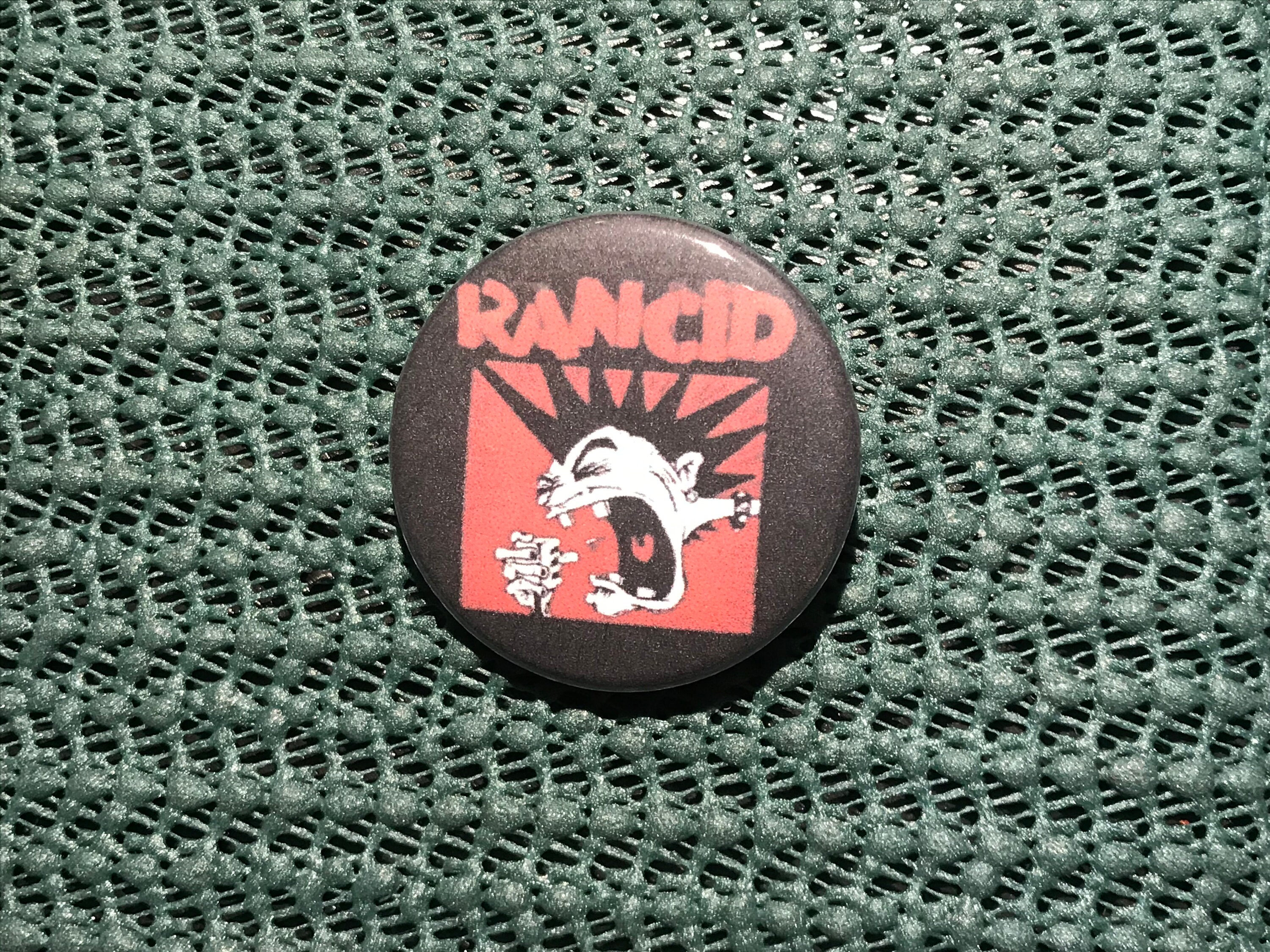 Rancid mohawk logo punk rock pin back button or magnet | Etsy