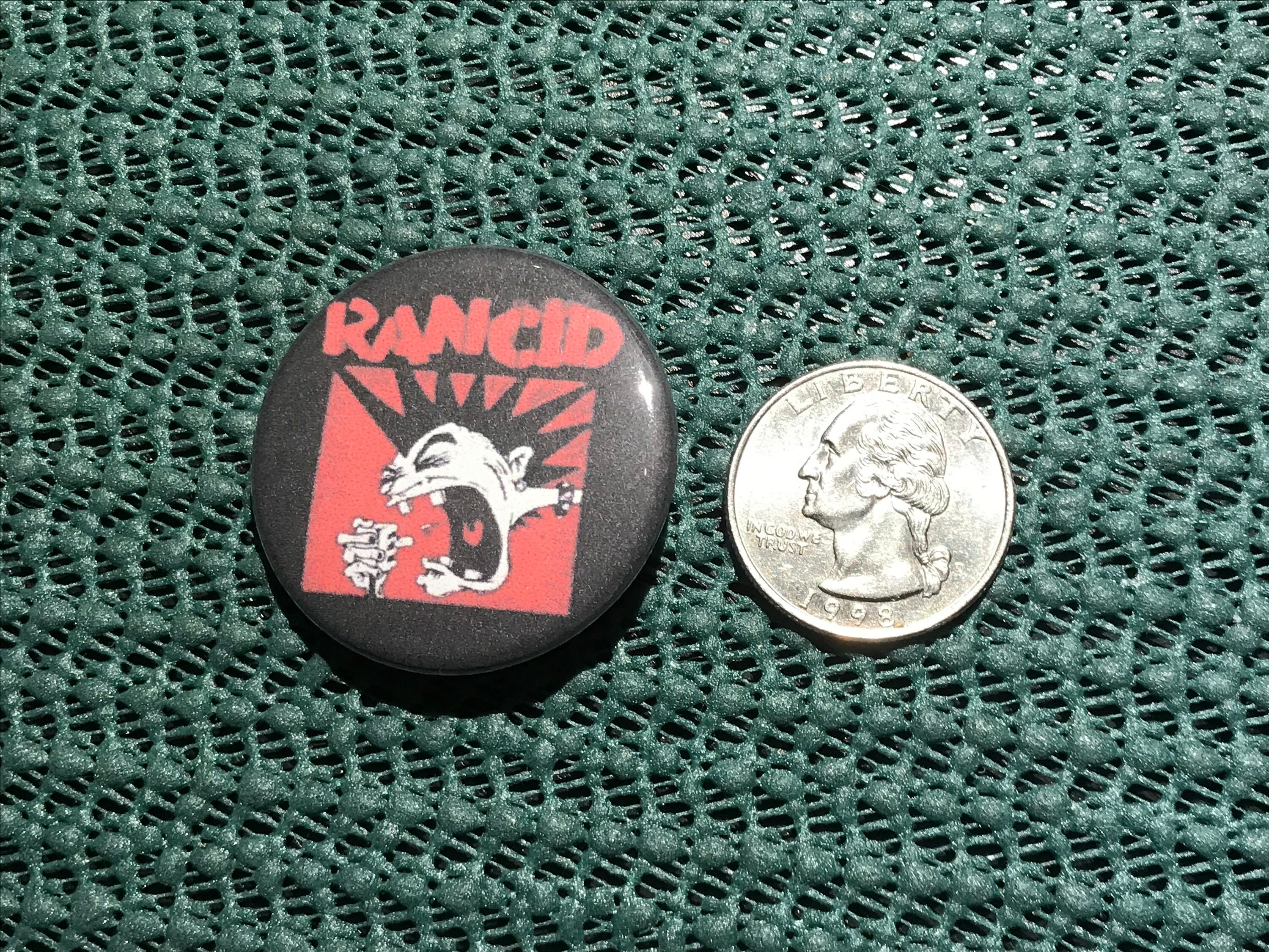 Rancid mohawk logo punk rock pin back button or magnet | Etsy