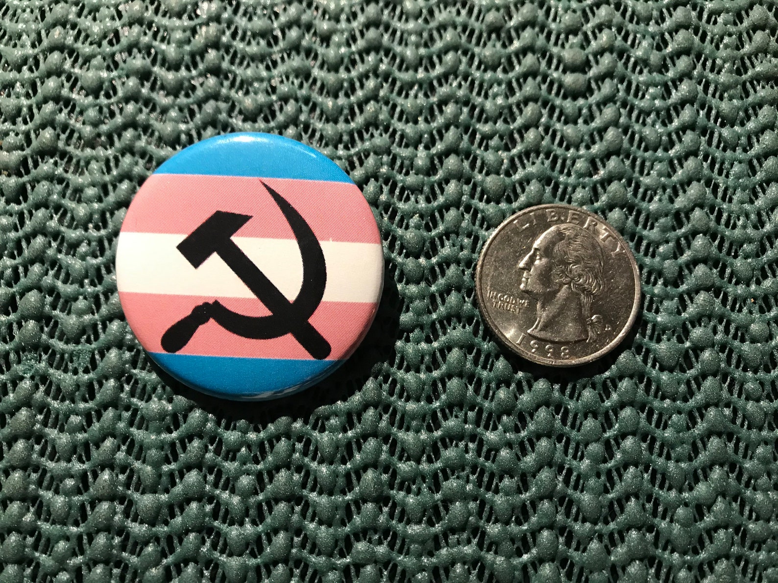 Trans Communist Pride LGBT Flag Pin Back Button or Magnet | Etsy