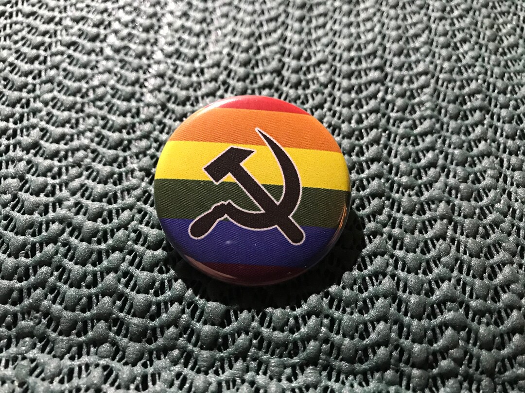 Gay Communist Pride Flag Pin Back Button or Magnet 1.5 - Etsy