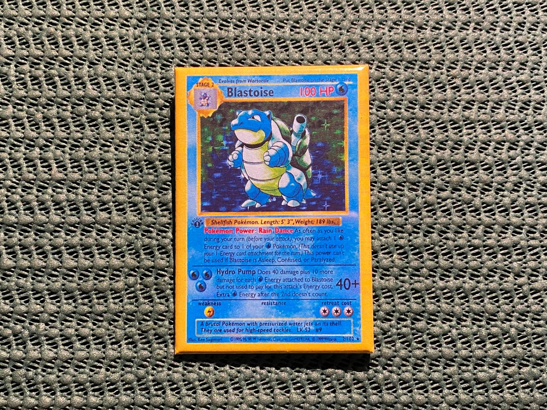 Blastoise Classic Base Set Style trading Card Pin - Etsy