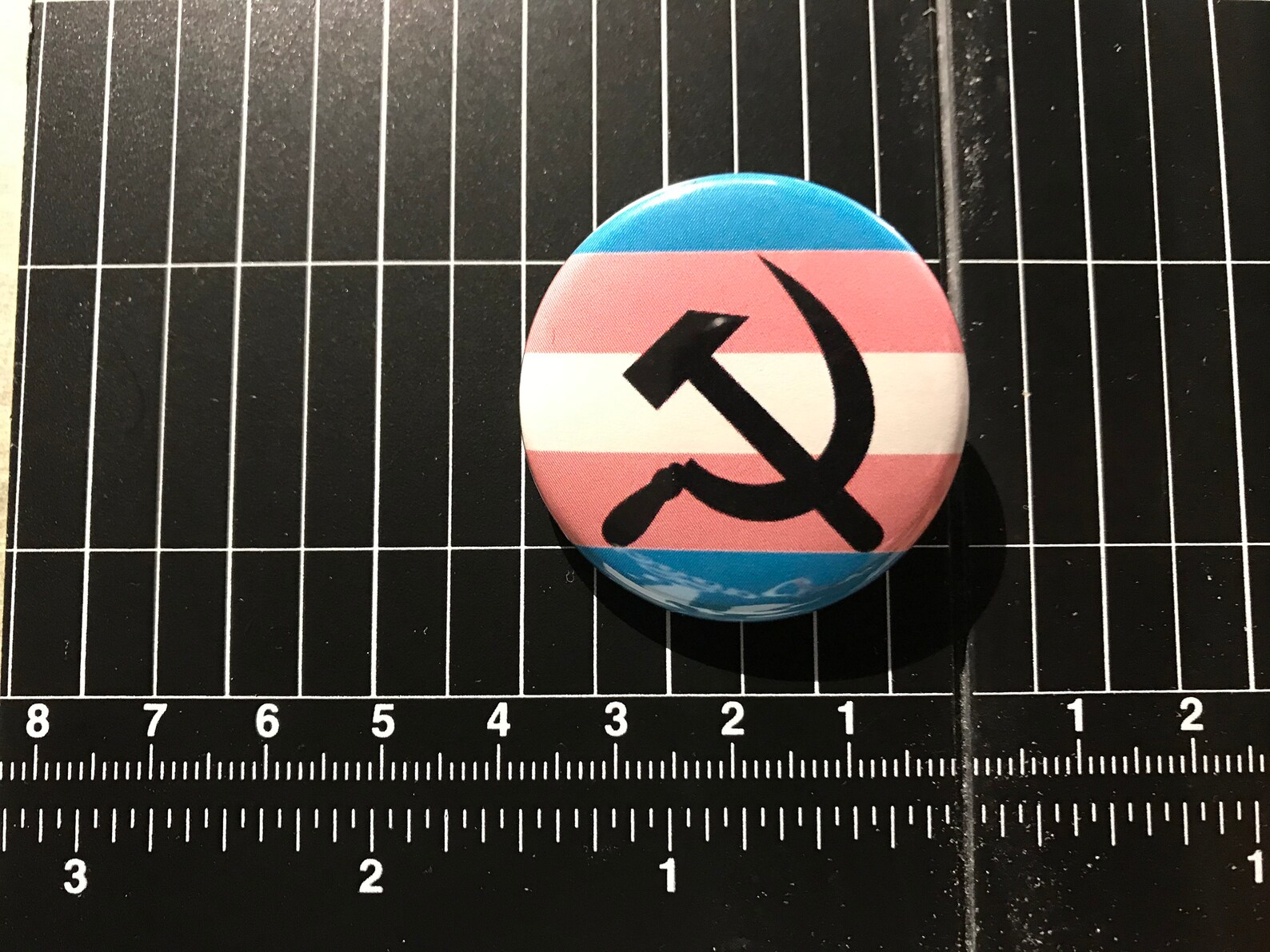 Trans Communist Pride LGBT Flag Pin Back Button or Magnet - Etsy