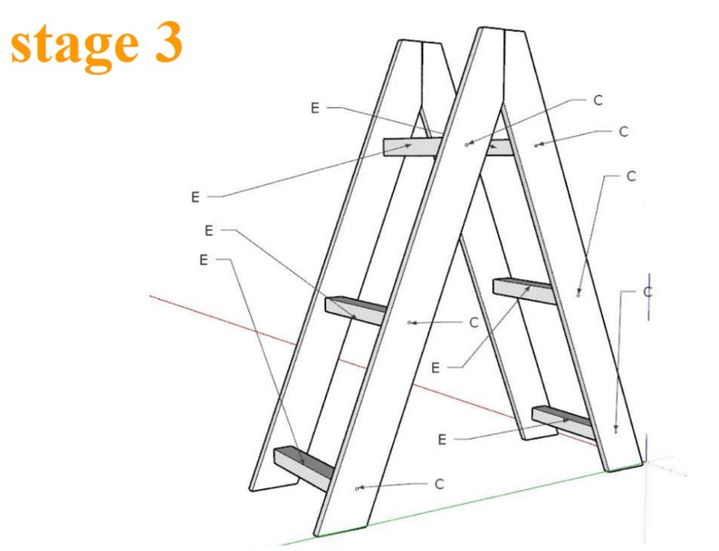 Craft Show Display Stand Plan/ladder Display Stand Plan/wood Display ...